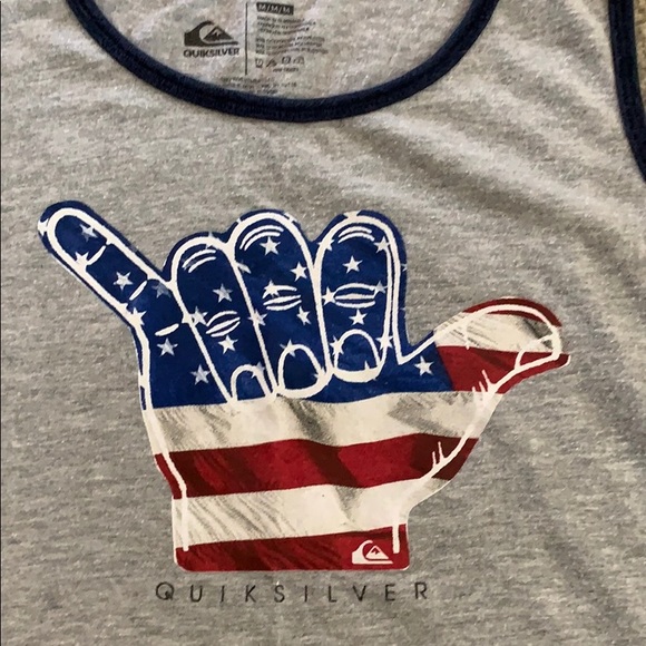 Quiksilver | Shirts & Tops | Quicksilver Tank Top With Hang Loose Flag ...